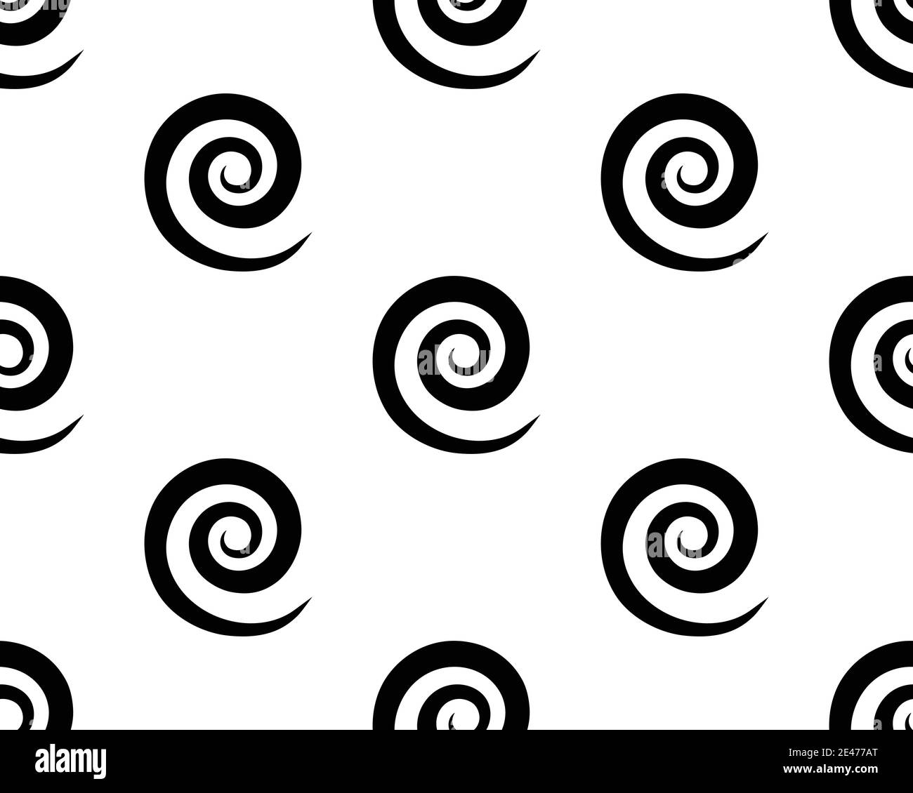 Round swirl pattern, vector seamless background. Vector vintage baroque ...