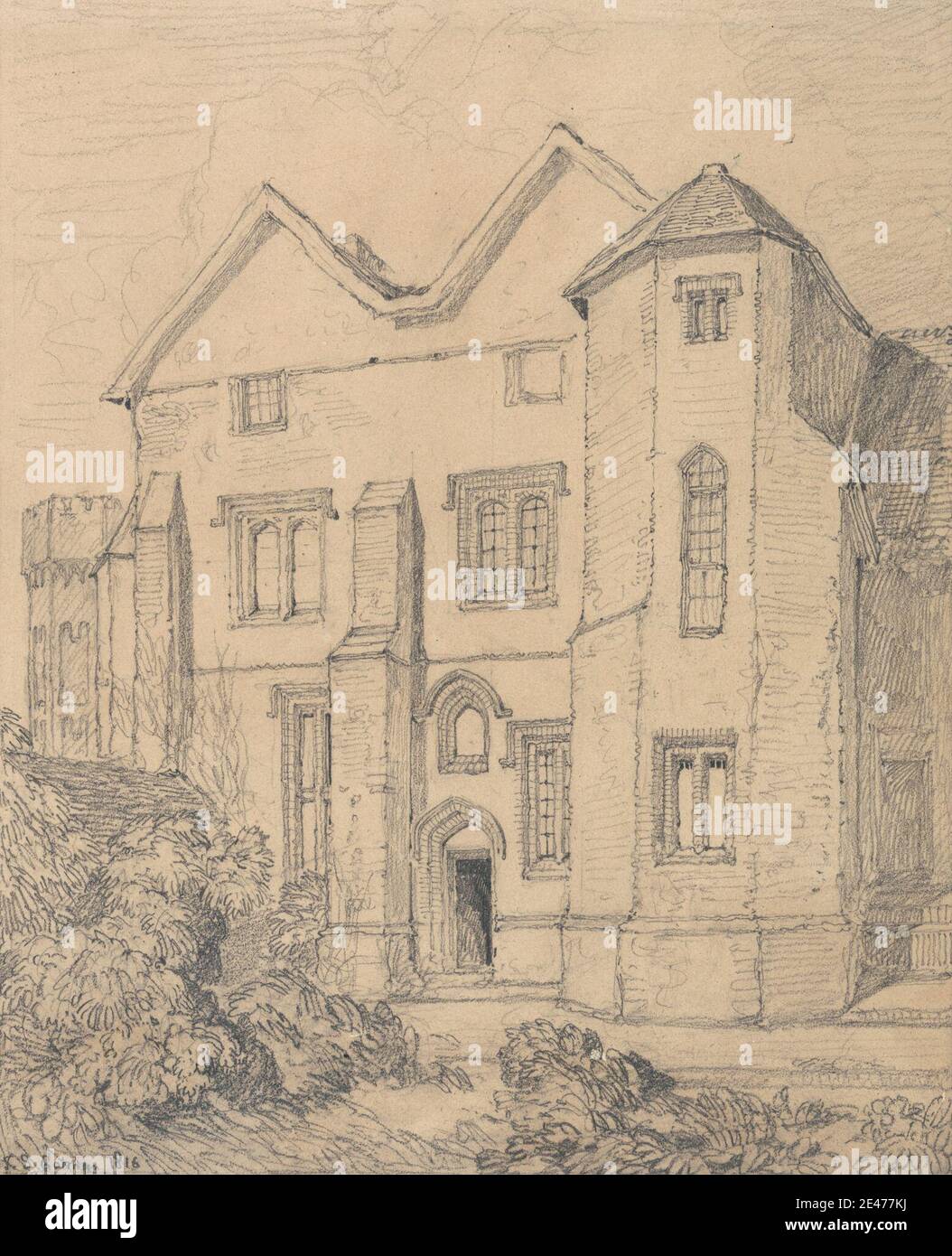 John Sell Cotman, 1782–1842, British, Upwell Rectory, Norfolk, 1816 ...