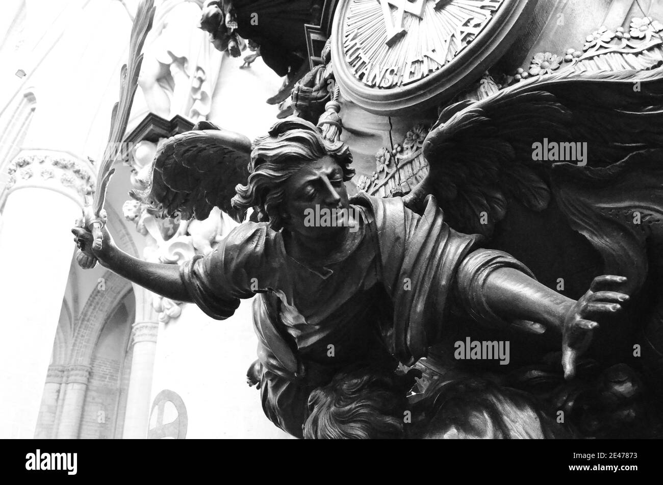 BRUSSELS, BELGIUM - Oct 18, 2014: Picture of Black and White Portrait ...