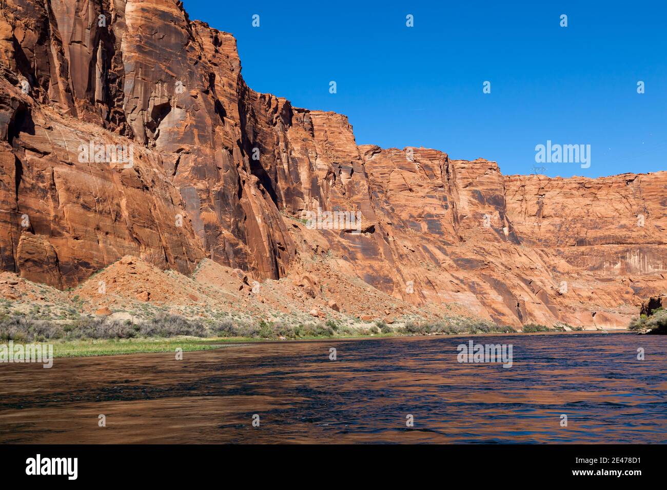 The inside of Glen Canyon as seen from the surface of the Colorado ...