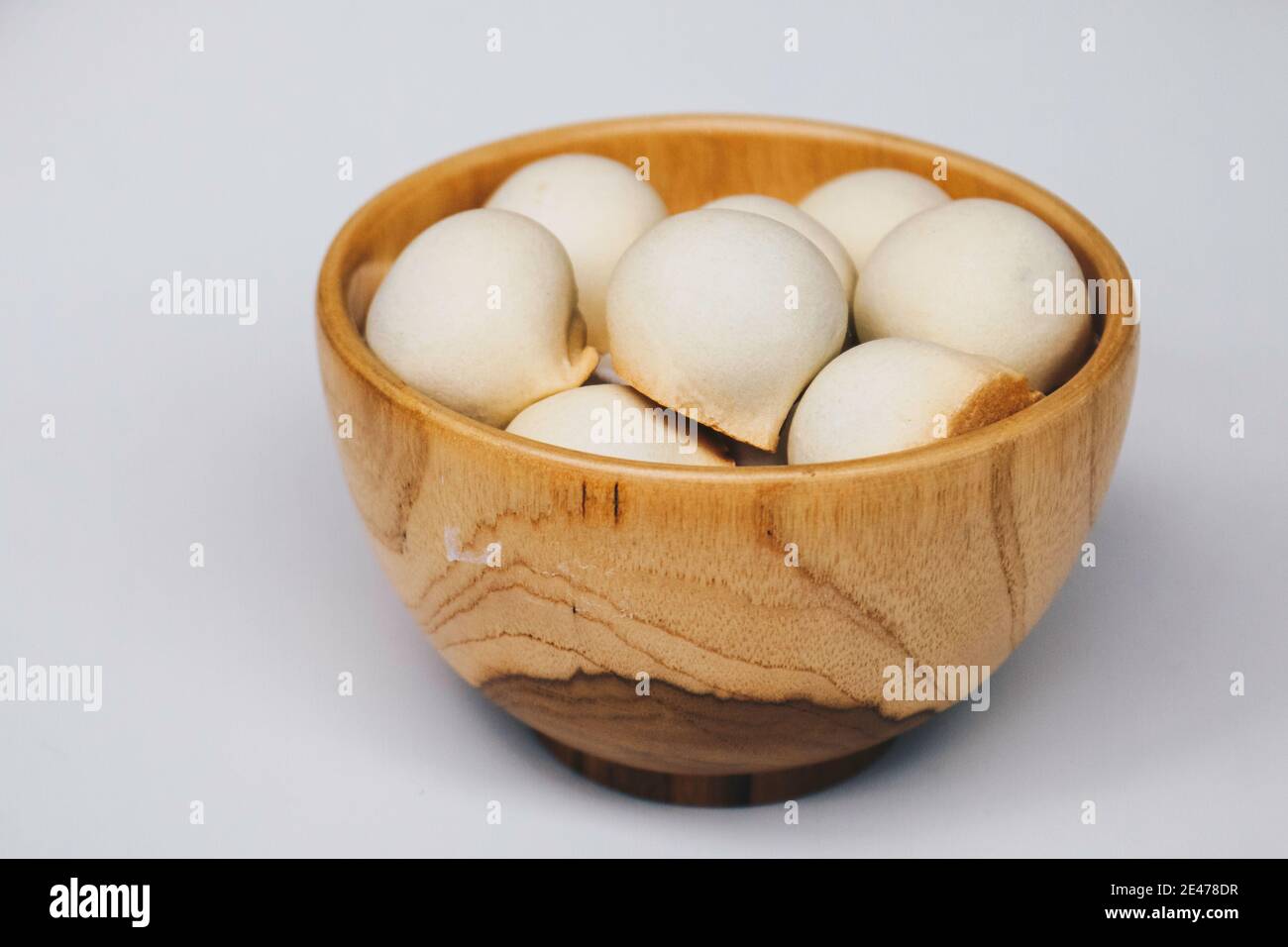 Mini Nopia or Mino. Indonesian cookies with brown sugar. Traditional ...