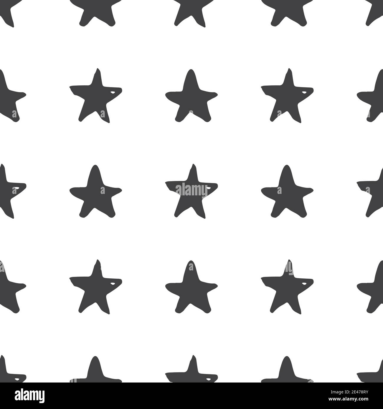 Star seamless pattern, Hand drawn sketched doodle stars, vector ...
