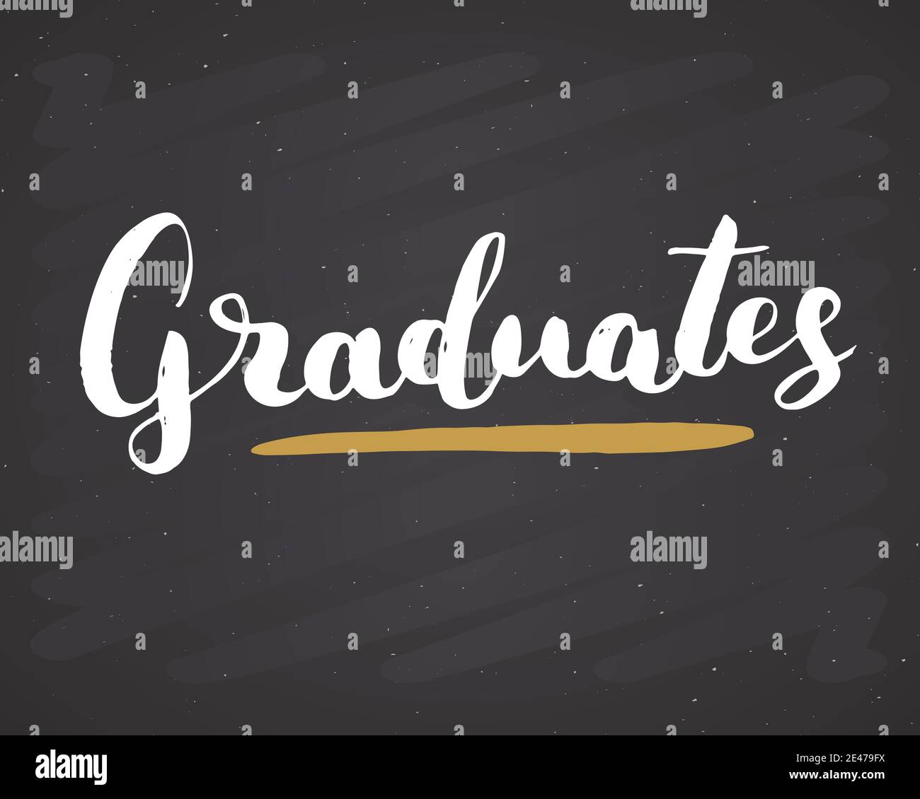 Graduation lettering handwritten sign, Hand drawn grunge calligraphic ...