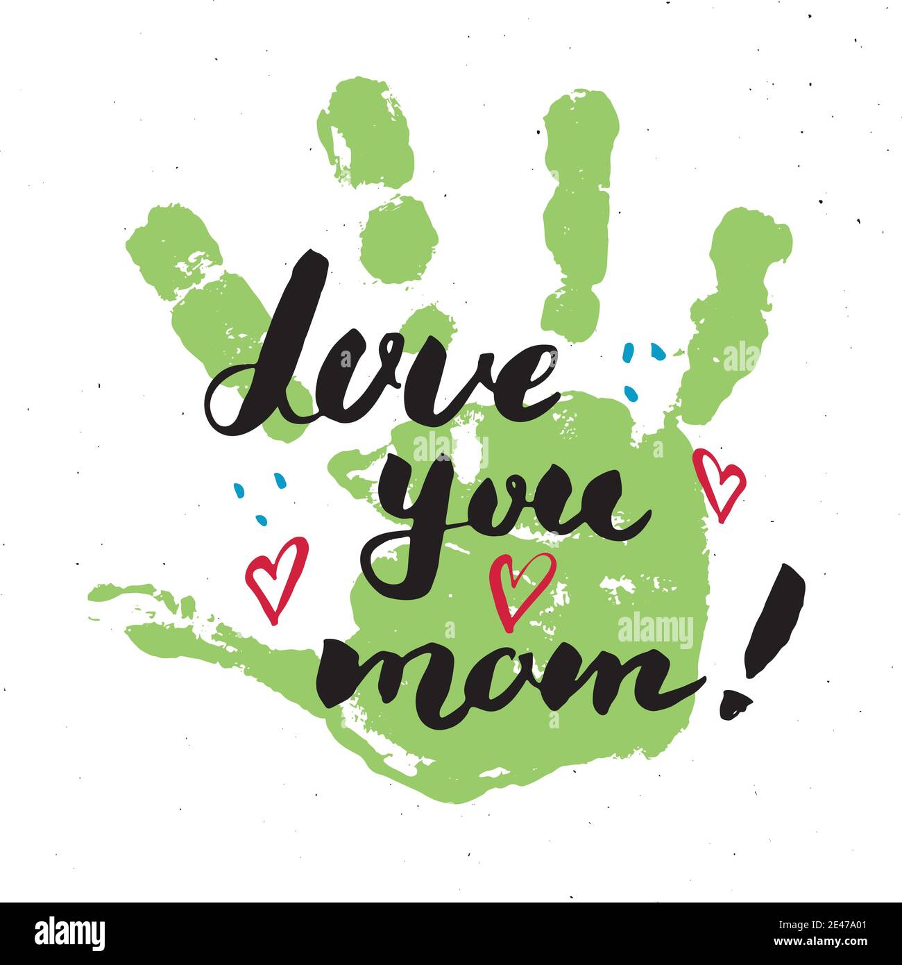 Love you, mom! Calligraphy handwritten lettering sign, Mother's Day ...