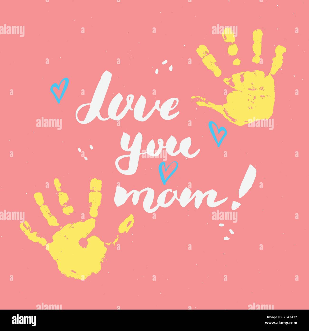 Love you, mom! Calligraphy handwritten lettering sign, Mother's Day ...