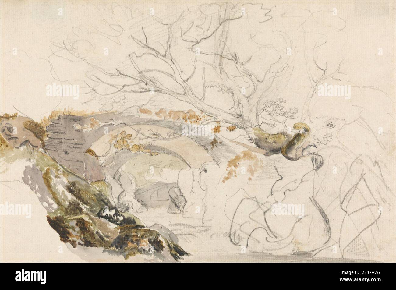 Cornelius Varley, 1781–1873, British, Bridge and Trees, ca. 1810 ...