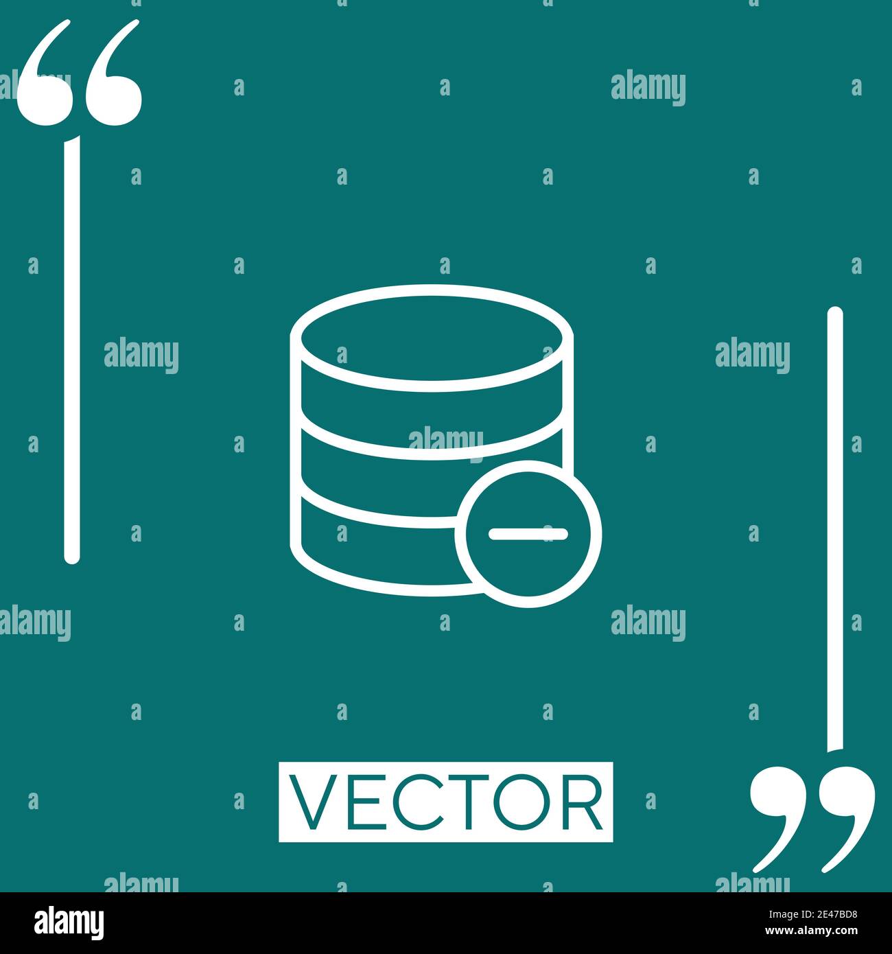 database vector icon Linear icon. Editable stroked line Stock Vector ...