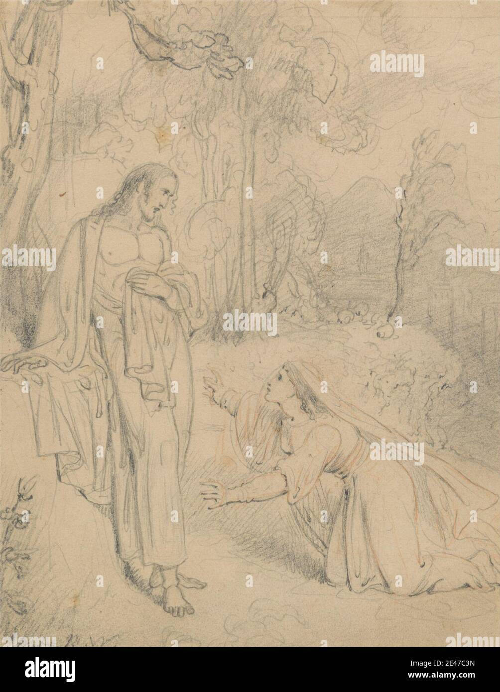 Richard Westall, 1765–1836, British, Christ Appears to Mary Magdalene ...