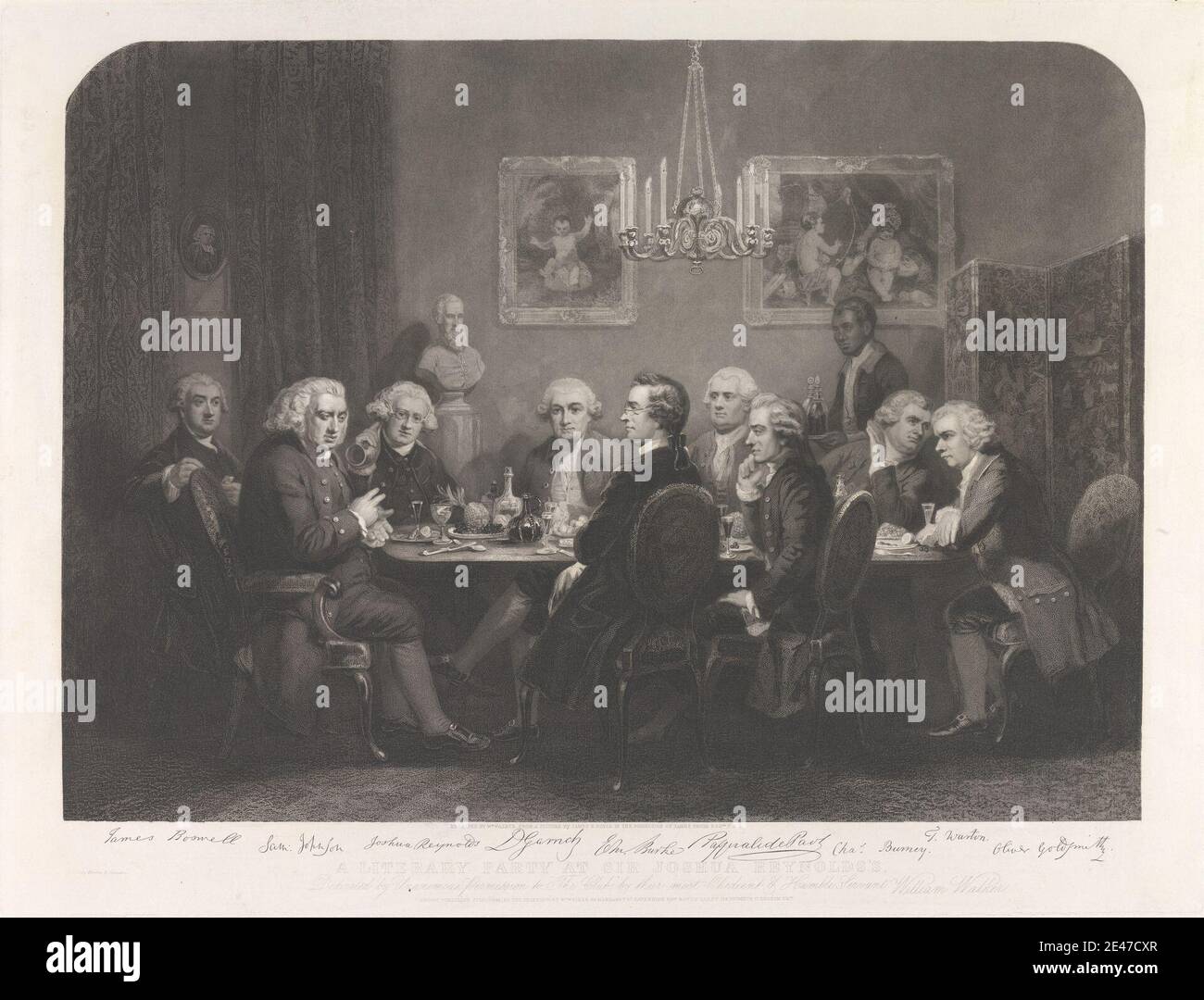 Literary party at sir joshua reynolds hi-res stock photography and ...