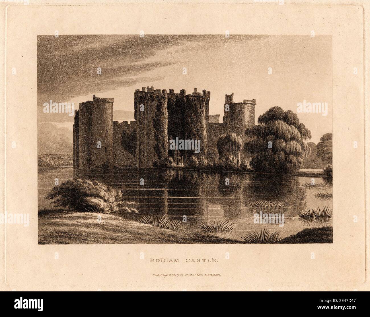 Print made by Henry Morton, ca. 1807–1825, British, Bodiam Castle, 1817 ...