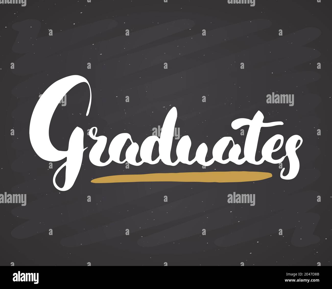 Graduation lettering handwritten sign, Hand drawn grunge calligraphic ...