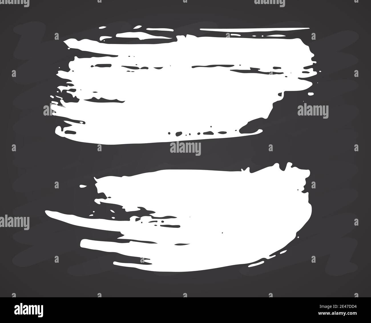 Brush strokes Set hand drawn grunge texture vector illustration on ...