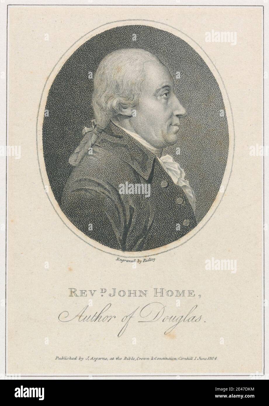 William Ridley, 1764–1838, British, Rev'd. John Home, Author of Douglas ...