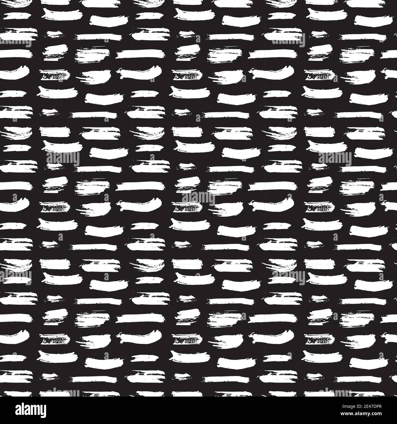 Brush stroke seamless pattern, hand drawn grunge textured background vector illustration Stock ...