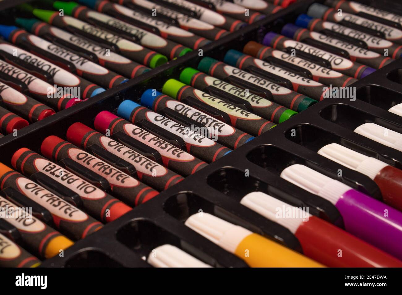 Set of artistic crayons Stock Photo - Alamy