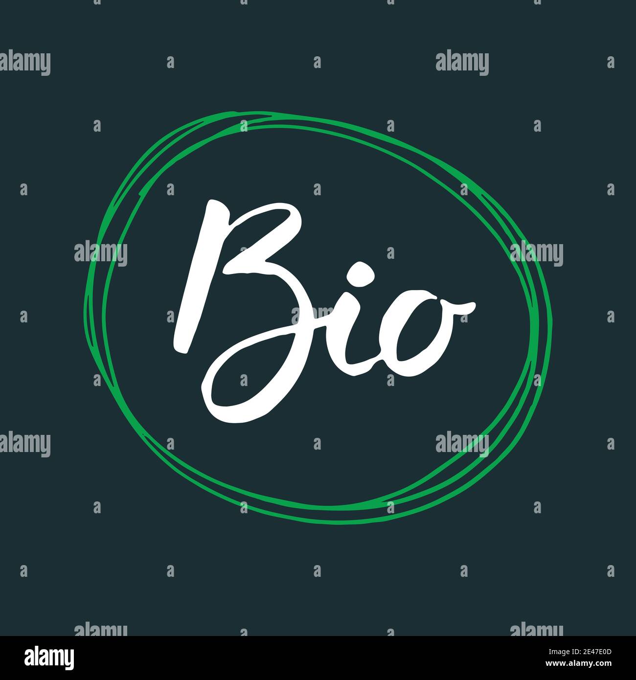 Bio Lettering label. Calligraphic Hand Drawn eco friendly sketch doodle ...