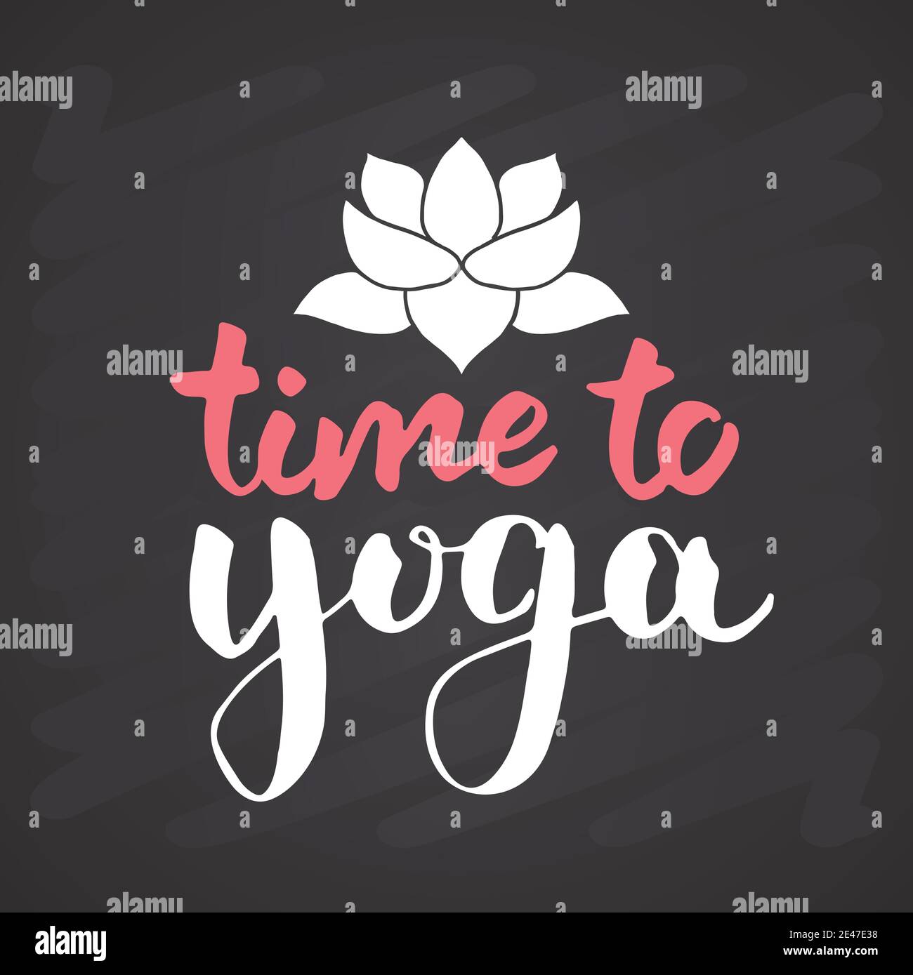 Time to Yoga Lettering. Calligraphic Hand Drawn yoga sketch doodle ...