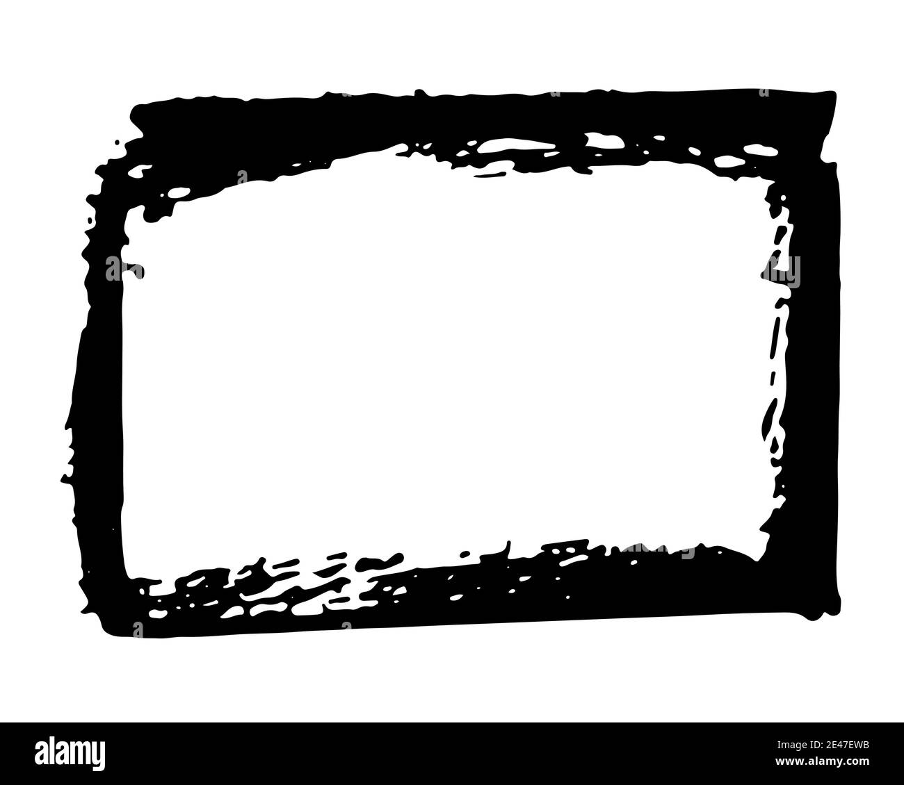 Frame or text box, grunge textured hand drawn elements set, vector ...