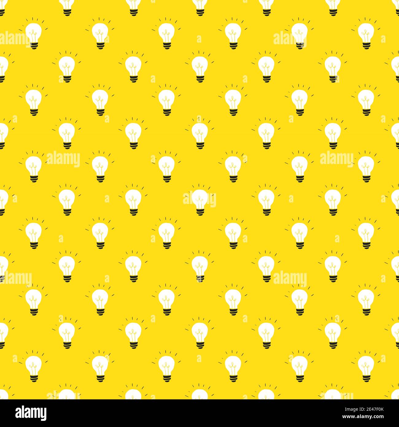 Light bulb Seamless Pattern hand drawn. Vector Illustration Stock ...