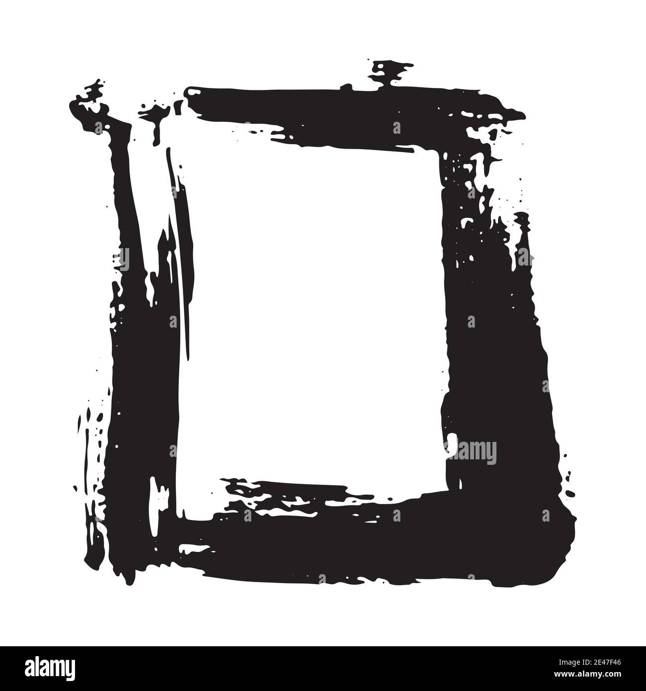 Frame or text box, grunge textured hand drawn elements set, vector ...