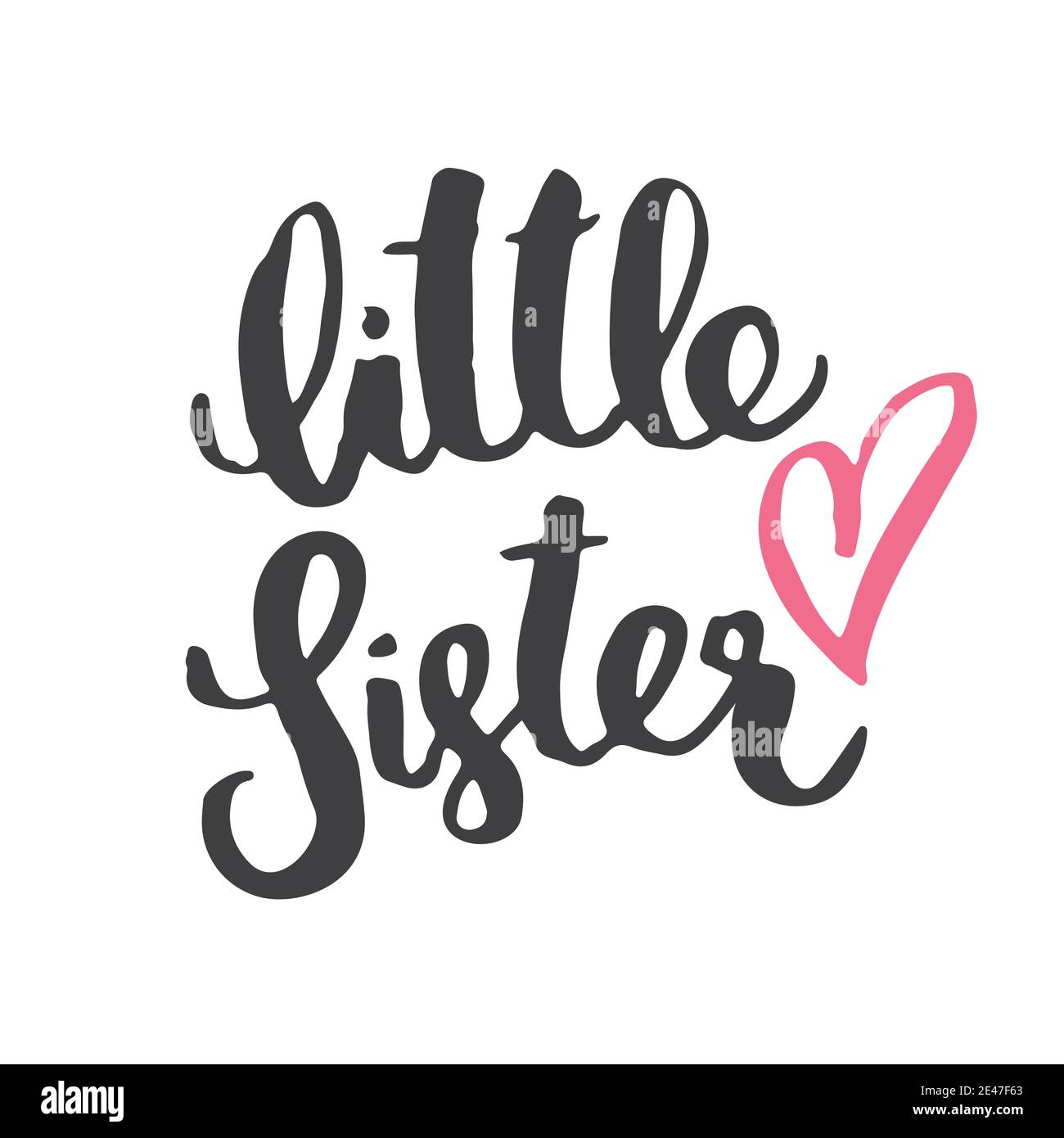 Sister calligraphic Lettering sign, child nursery printable phrase ...