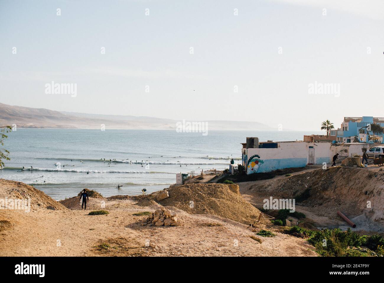 IMSOUANE, MOROCCO - Nov 10, 2019: Imsouane village at the bay, Moroco ...