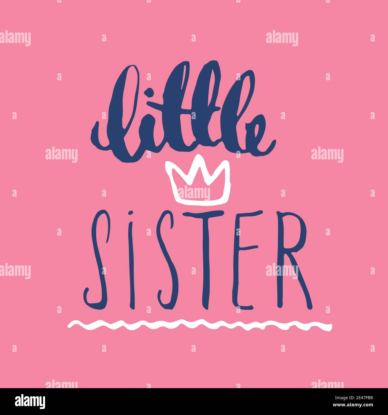 Sister calligraphic Lettering sign, child nursery printable phrase ...