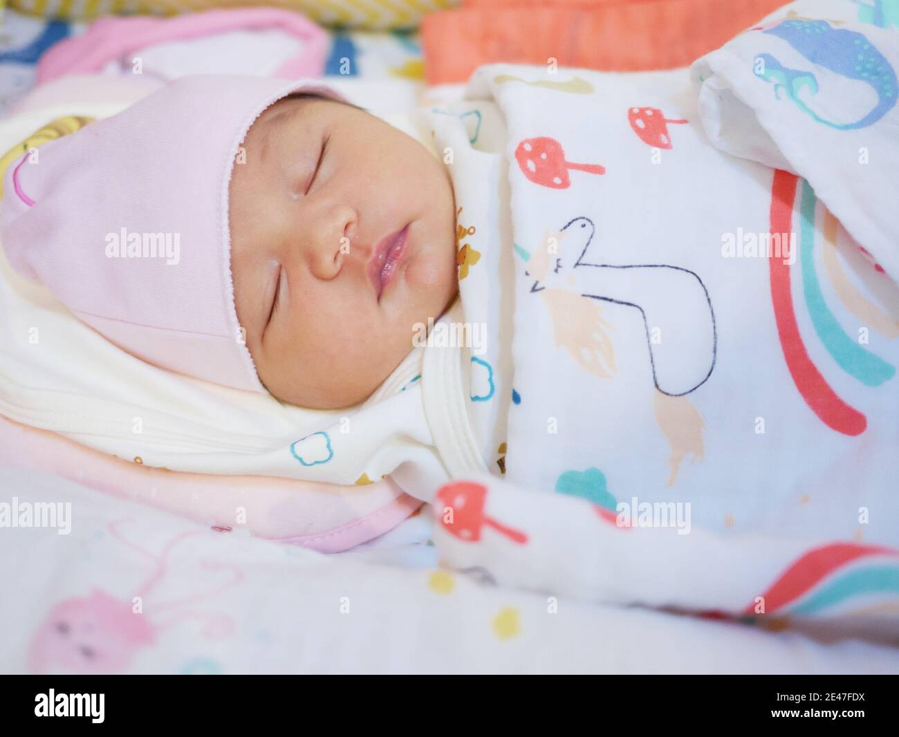 Asian baby is sleeping hi-res stock photography and images - Alamy