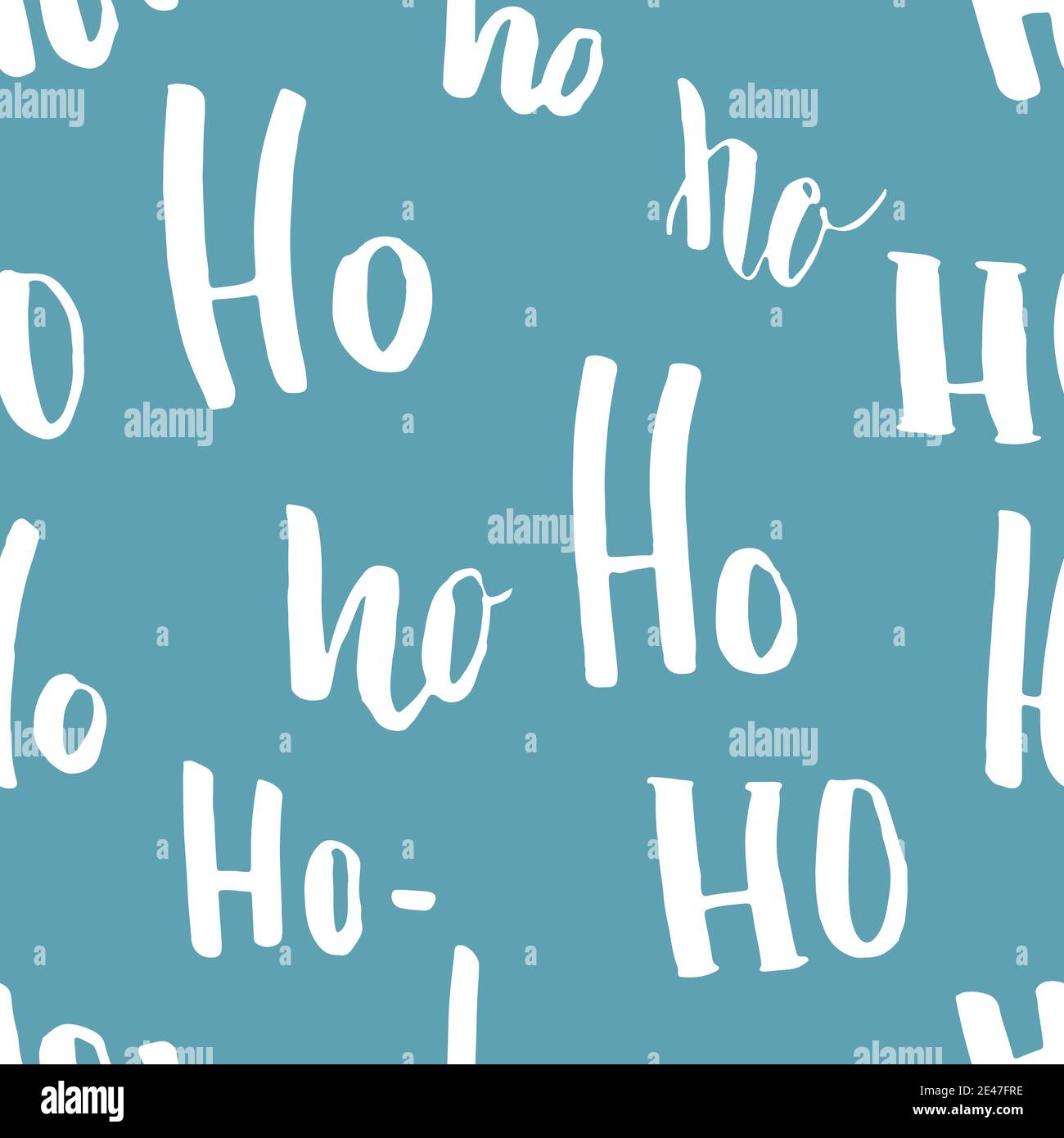 New Year and Christmas seamless pattern, with Ho Ho Ho hand drawn ...