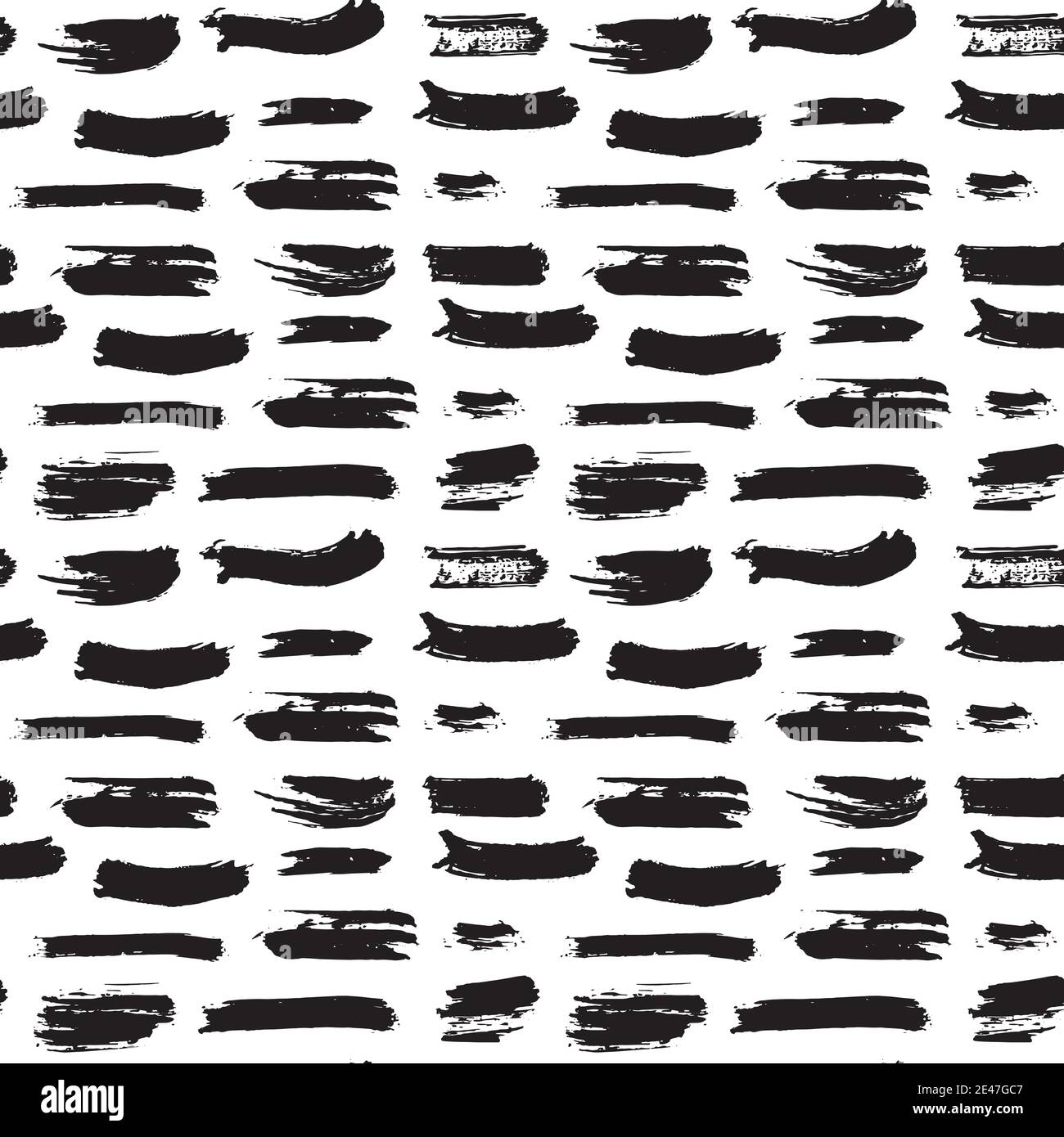 Brush stroke seamless pattern, hand drawn grunge textured background vector illustration Stock ...