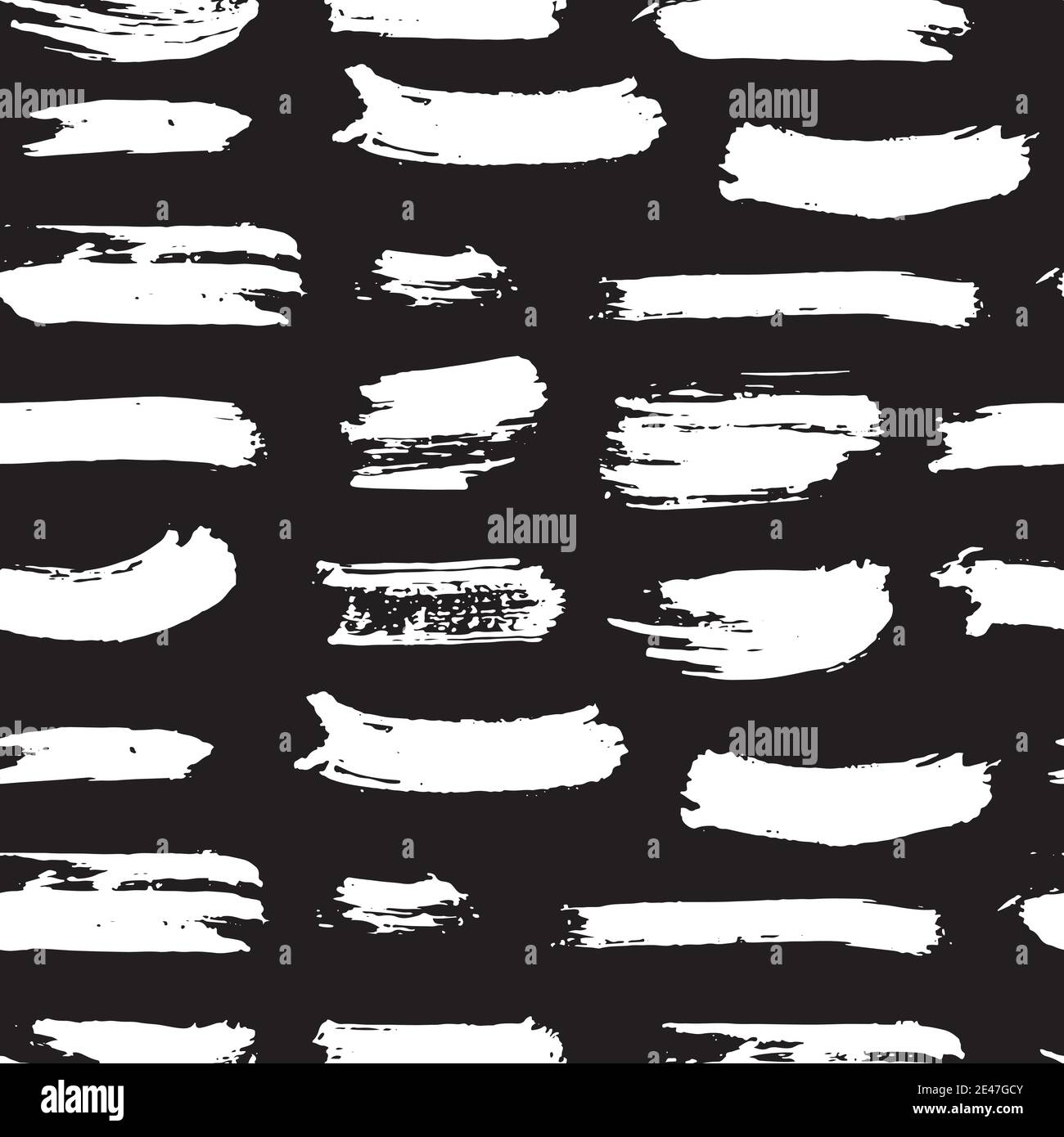 Brush stroke seamless pattern, hand drawn grunge textured background vector illustration Stock ...