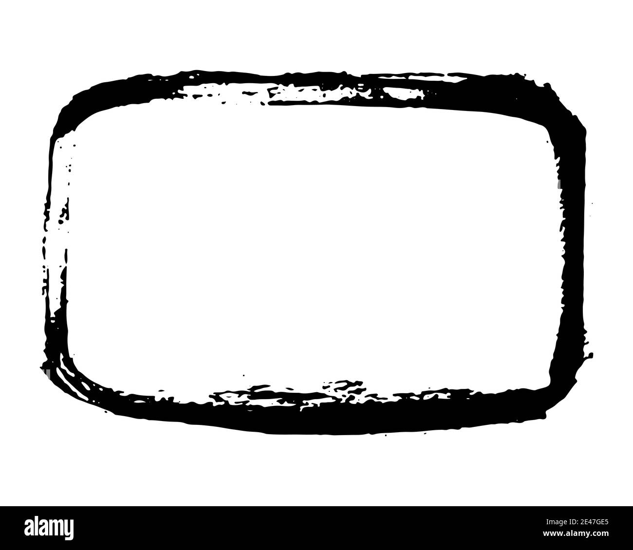 Frame or text box, grunge textured hand drawn elements set, vector ...