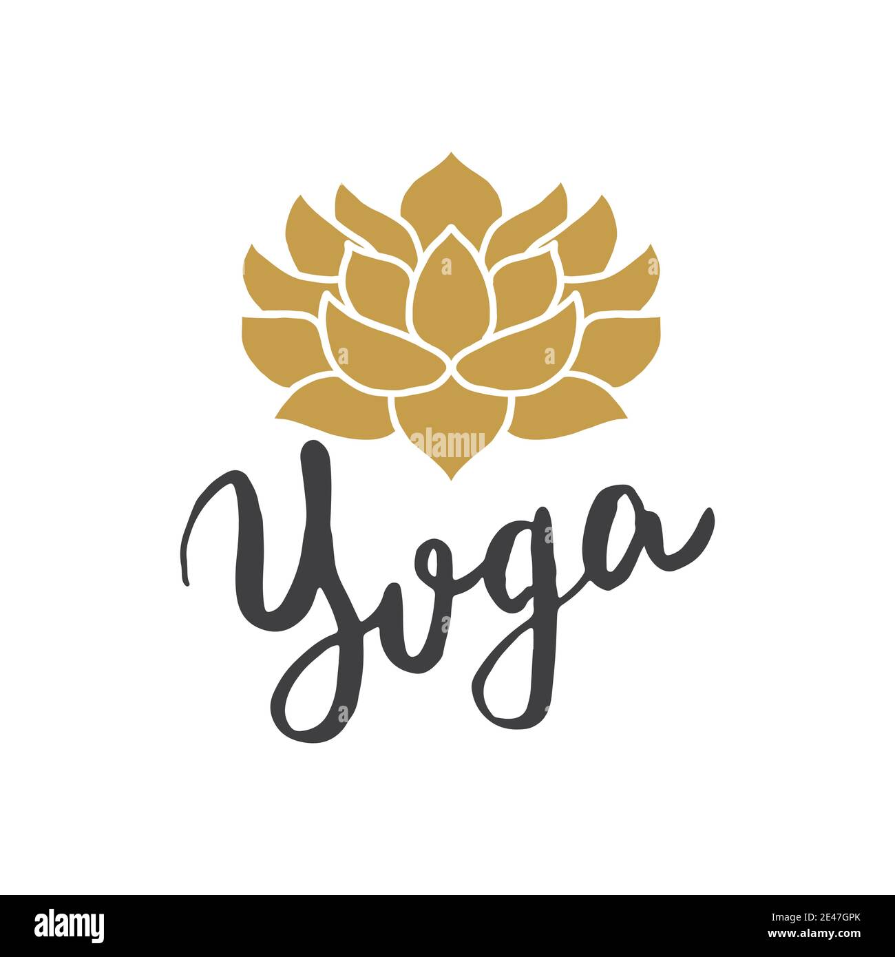 Yoga Hand Drawn labels Set. Calligraphic Letterings with sketch doodle ...