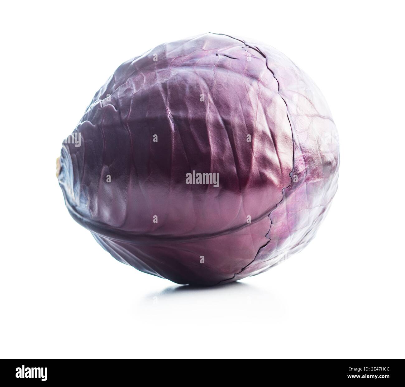 Fresh red cabbage isolated on white background Stock Photo - Alamy