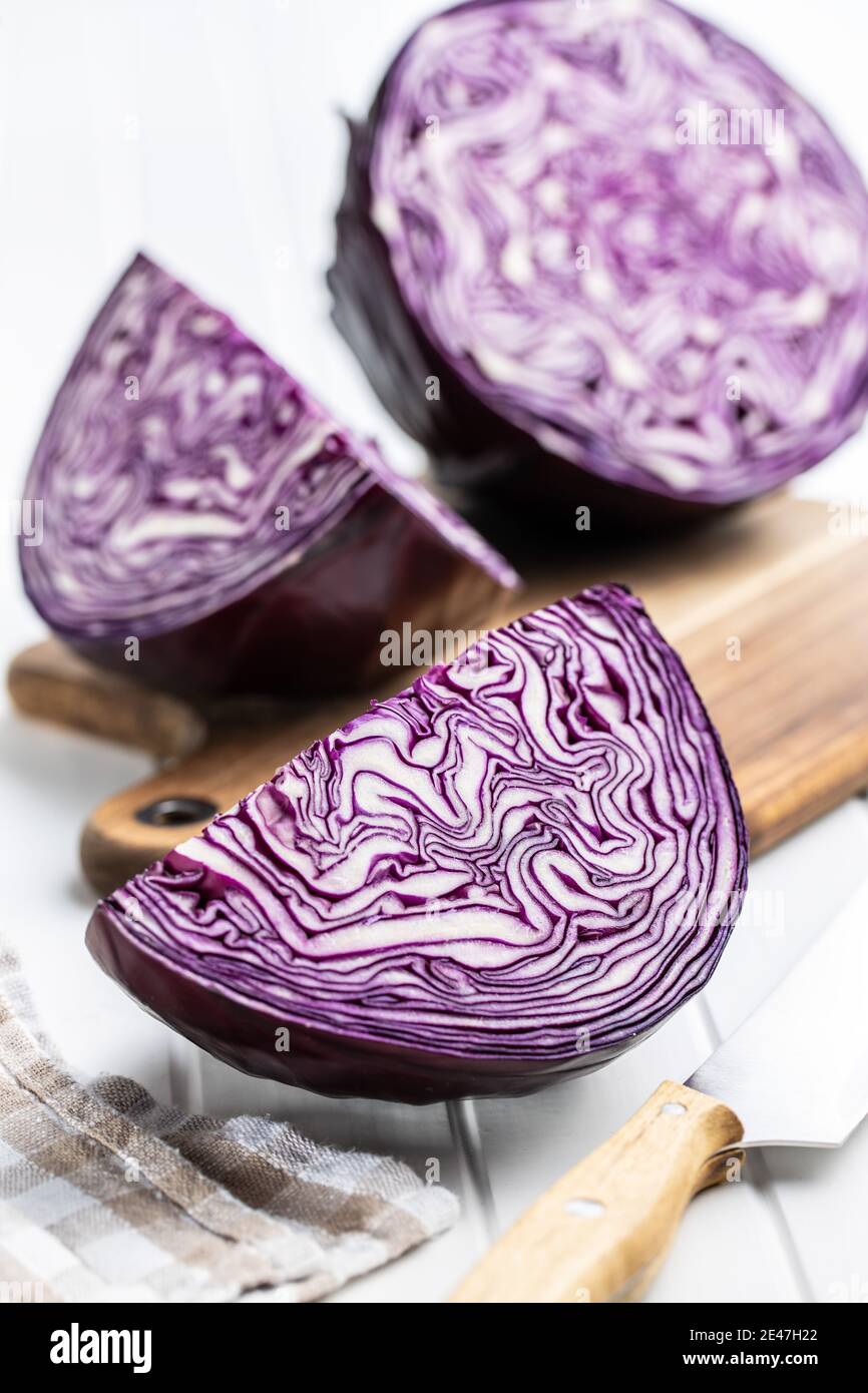 Fresh colorful vegan salad cabbage hi-res stock photography and images ...