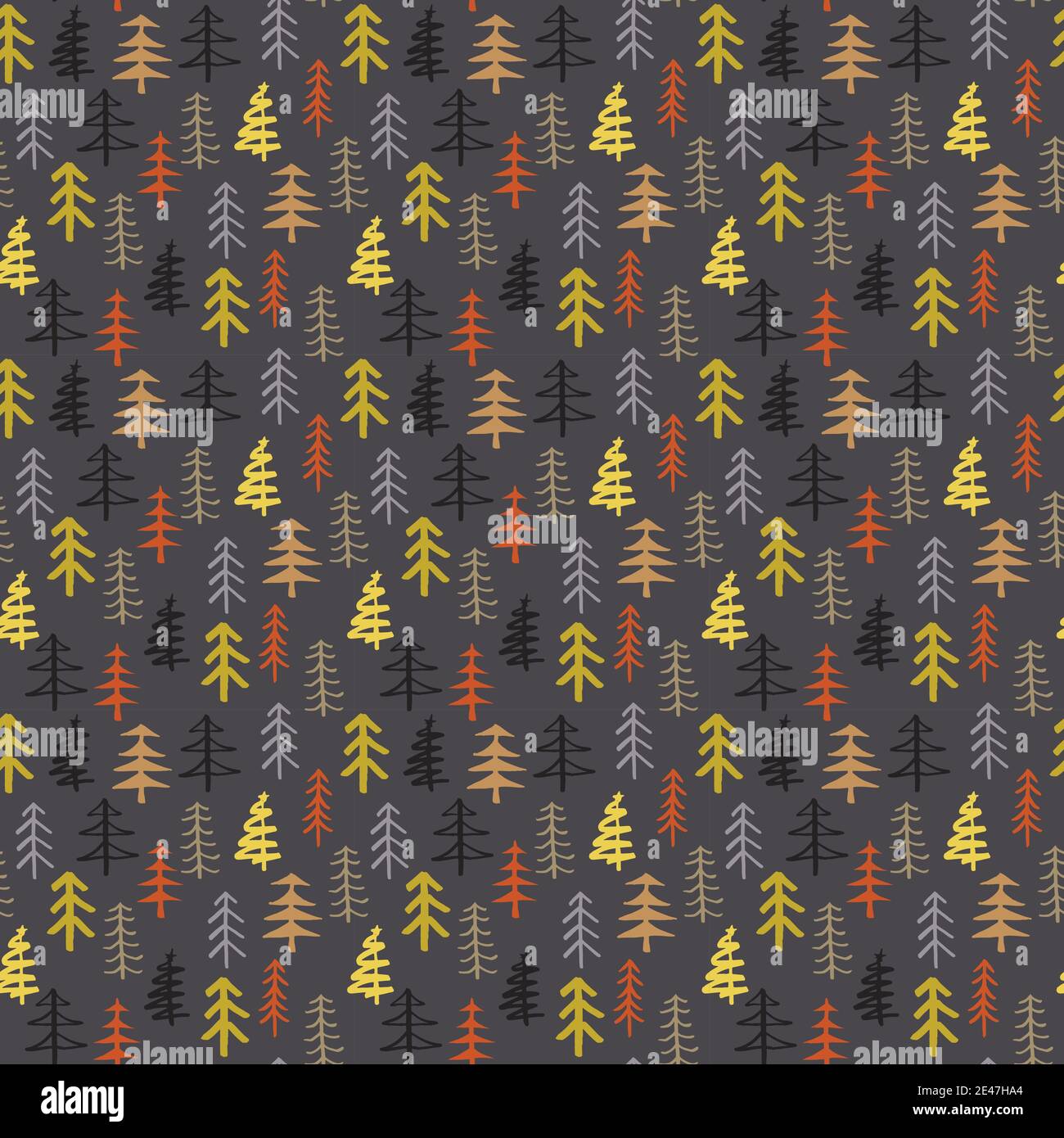 Pine tree seamless pattern. New Year and Christmas background, vector Illustration Stock Vector ...