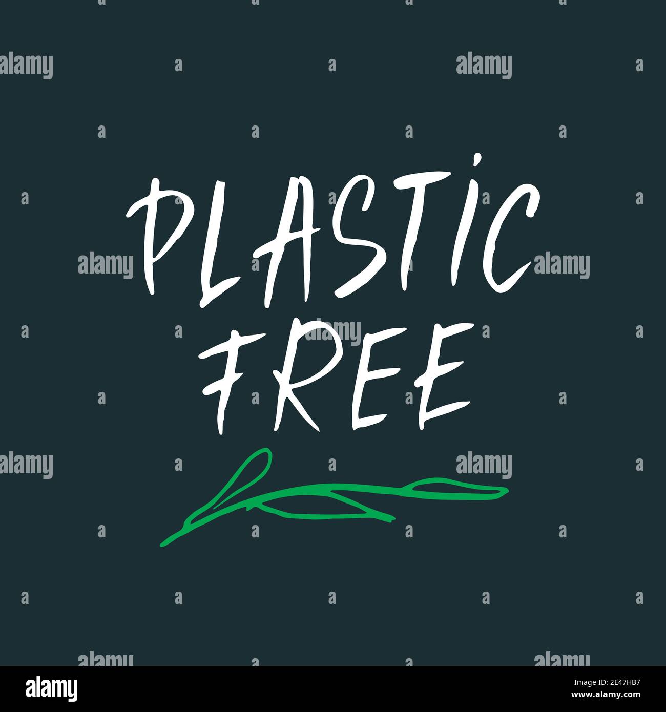 Plastic free Lettering label. Calligraphic Hand Drawn eco friendly ...