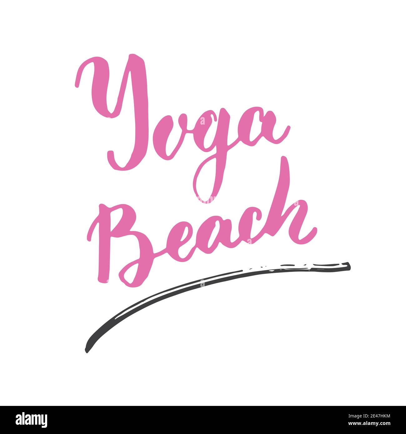 Yoga Lettering label. Calligraphic Hand Drawn yoga sketch doodle ...