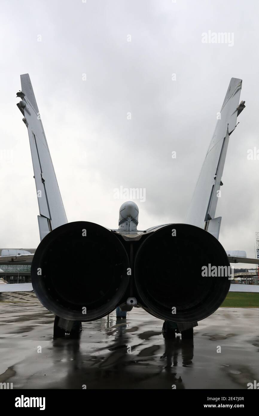 Details of soviet frontline bomber Fencer, Russia Stock Photo - Alamy