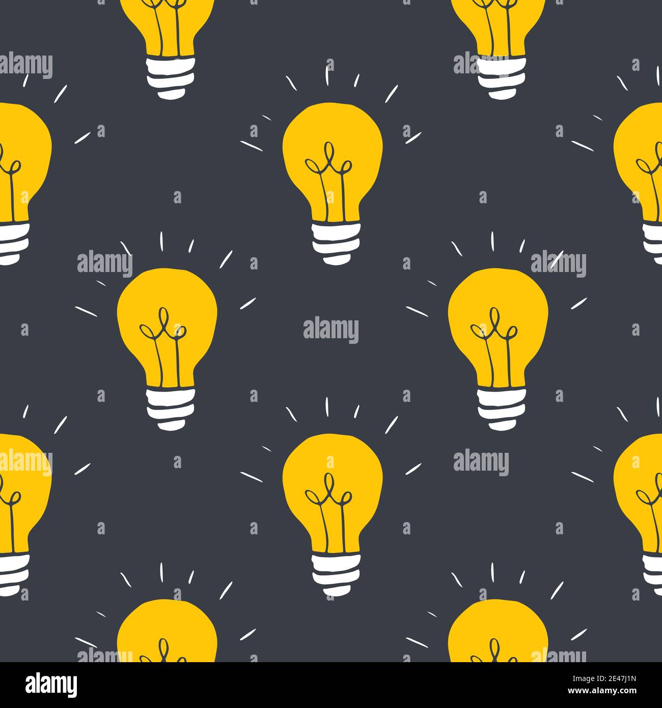 Light bulb Seamless Pattern hand drawn. Vector Illustration Stock Vector Image & Art - Alamy
