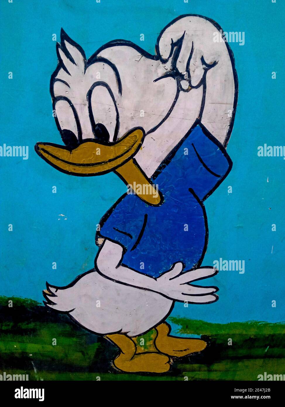 LAHORE, PAKISTAN - Oct 25, 2020: Donald duck character/mascot cartoon ...