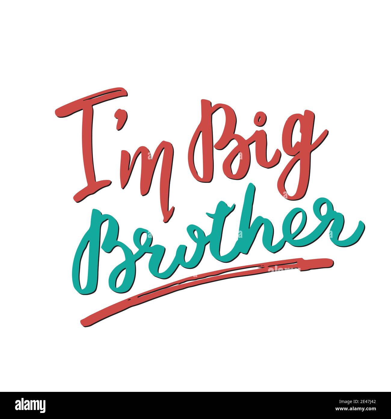 Big brother, Calligraphic Lettering sign, child nursery printable ...