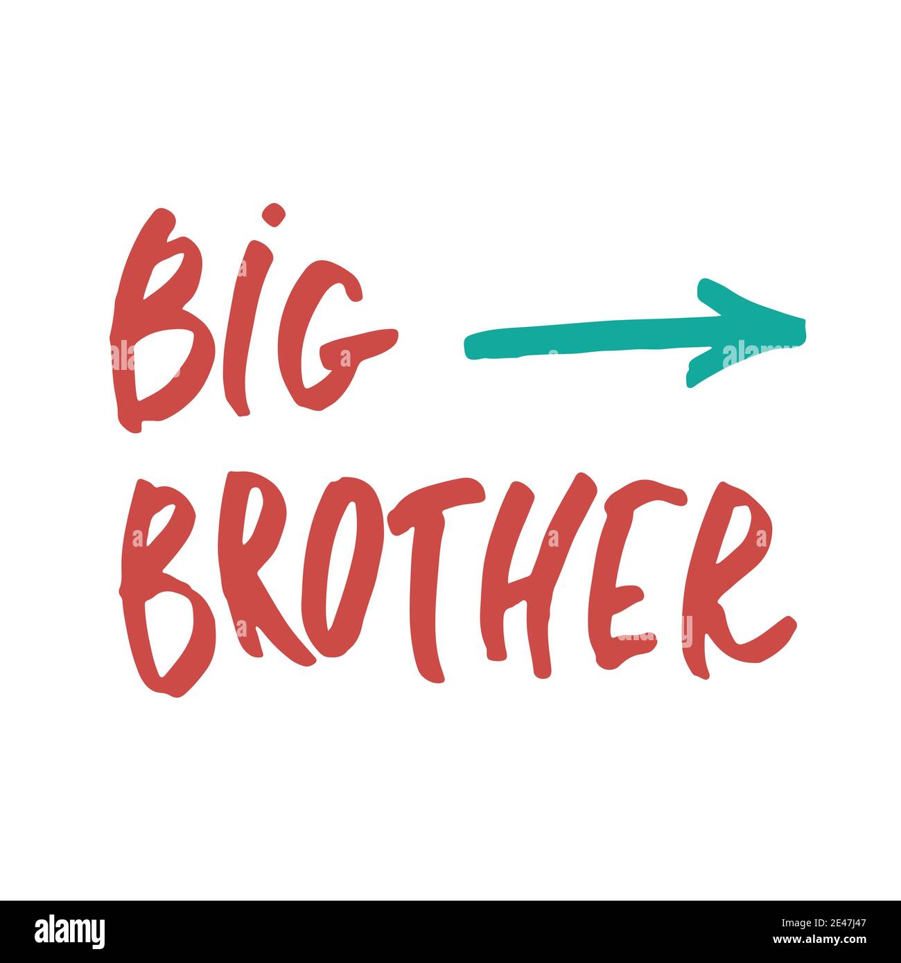 Big brother, Calligraphic Lettering sign, child nursery printable ...