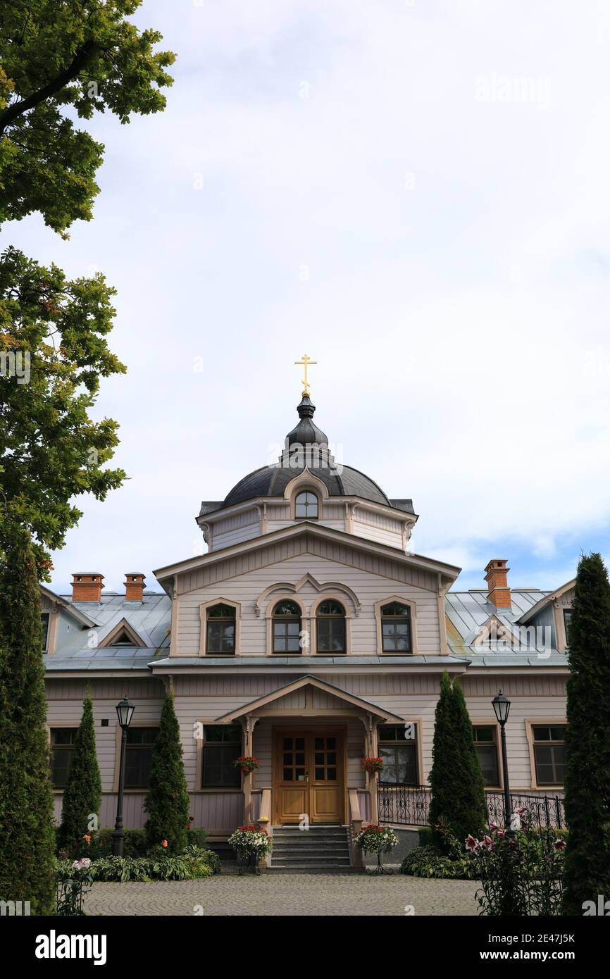 Landscape of monastery building on Valaam island, Russia Stock Photo ...