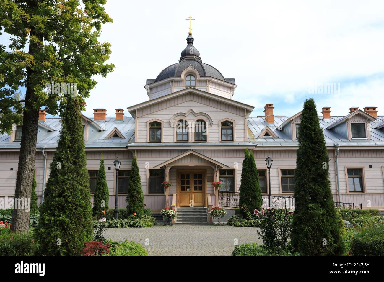 View of monastery building on Valaam island Stock Photo - Alamy