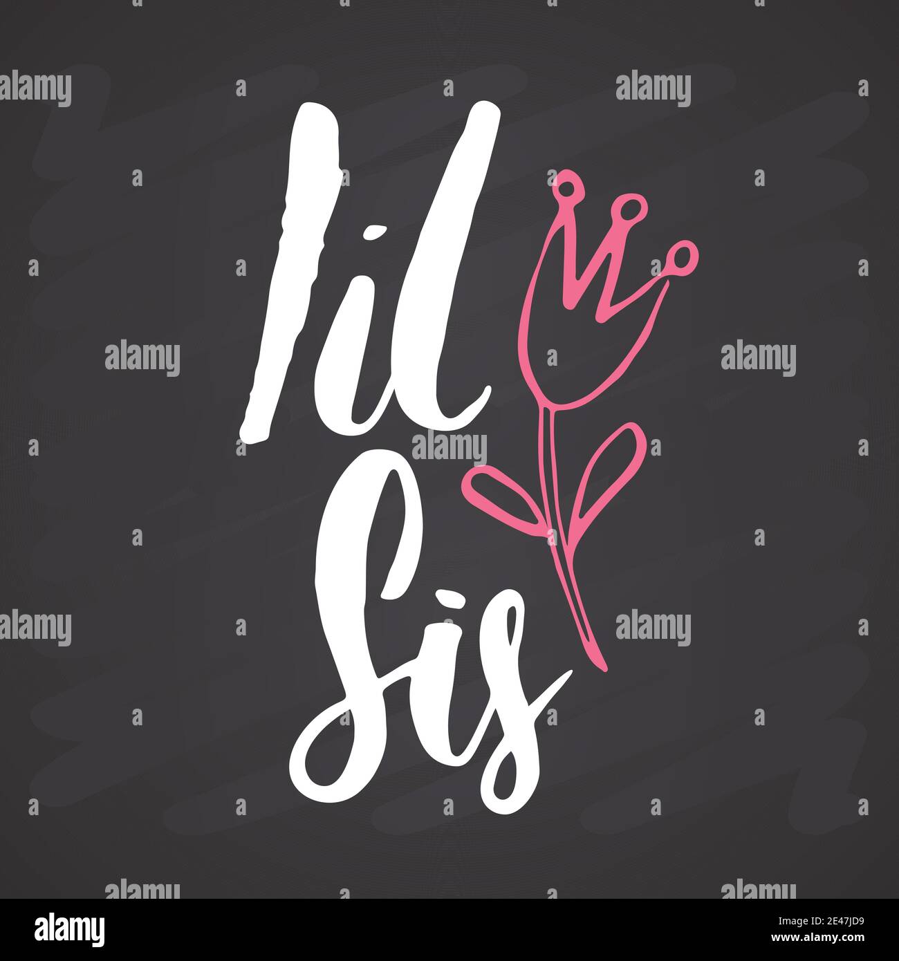 Sister calligraphic Lettering sign, child nursery printable phrase ...