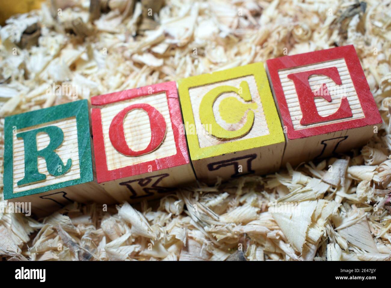 Return on Capital Employed (ROCE) acronym arranged with wooden blocks ...
