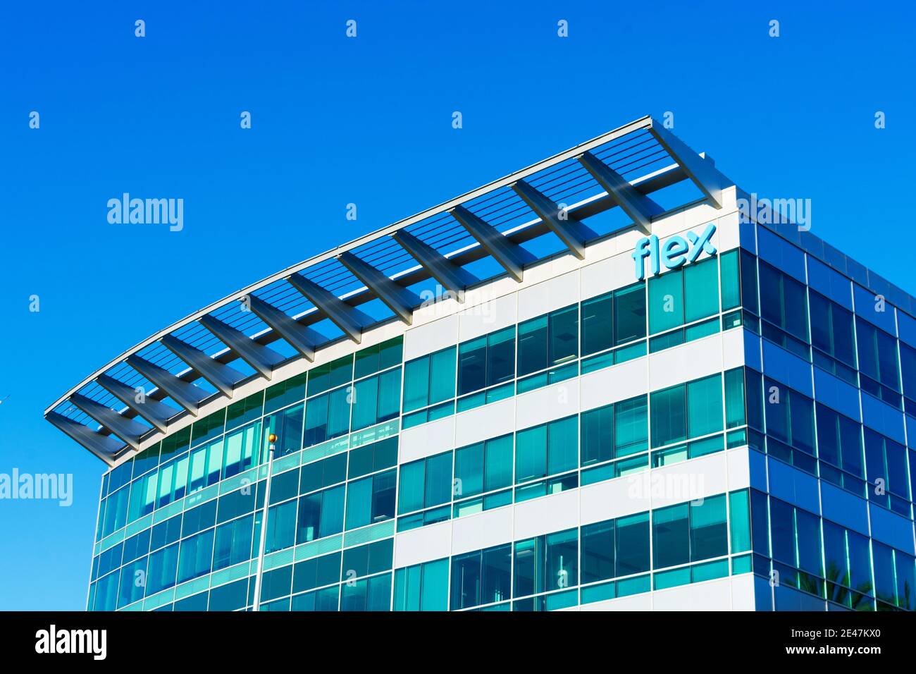 Flextronics office exterior in Silicon Valley. Flex is an electronics ...