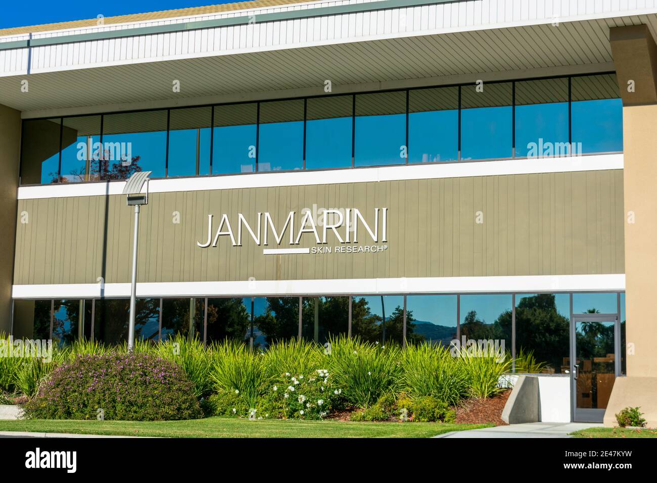 Jan Marini Skin Research sign, logo on headquarters building - San Jose ...
