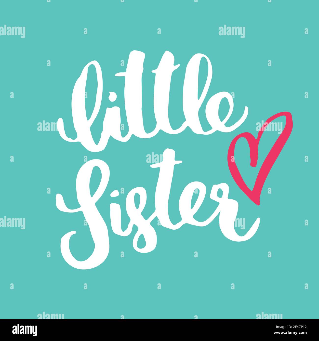 Sister calligraphic Lettering sign, child nursery printable phrase ...